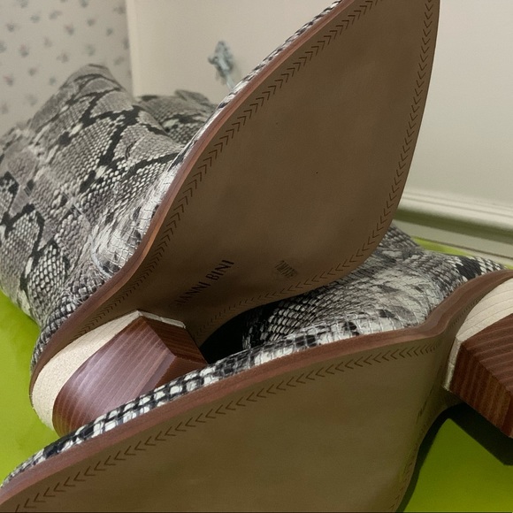 Gianni Bini | Shoes | Gianni Bini Danitza Snake Skin Tall Leather Boots ...